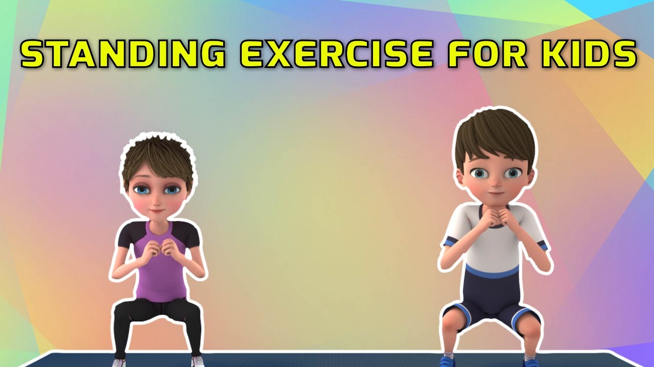 SUPER FUN STANDING EXERCISES FOR KIDS - YouTube