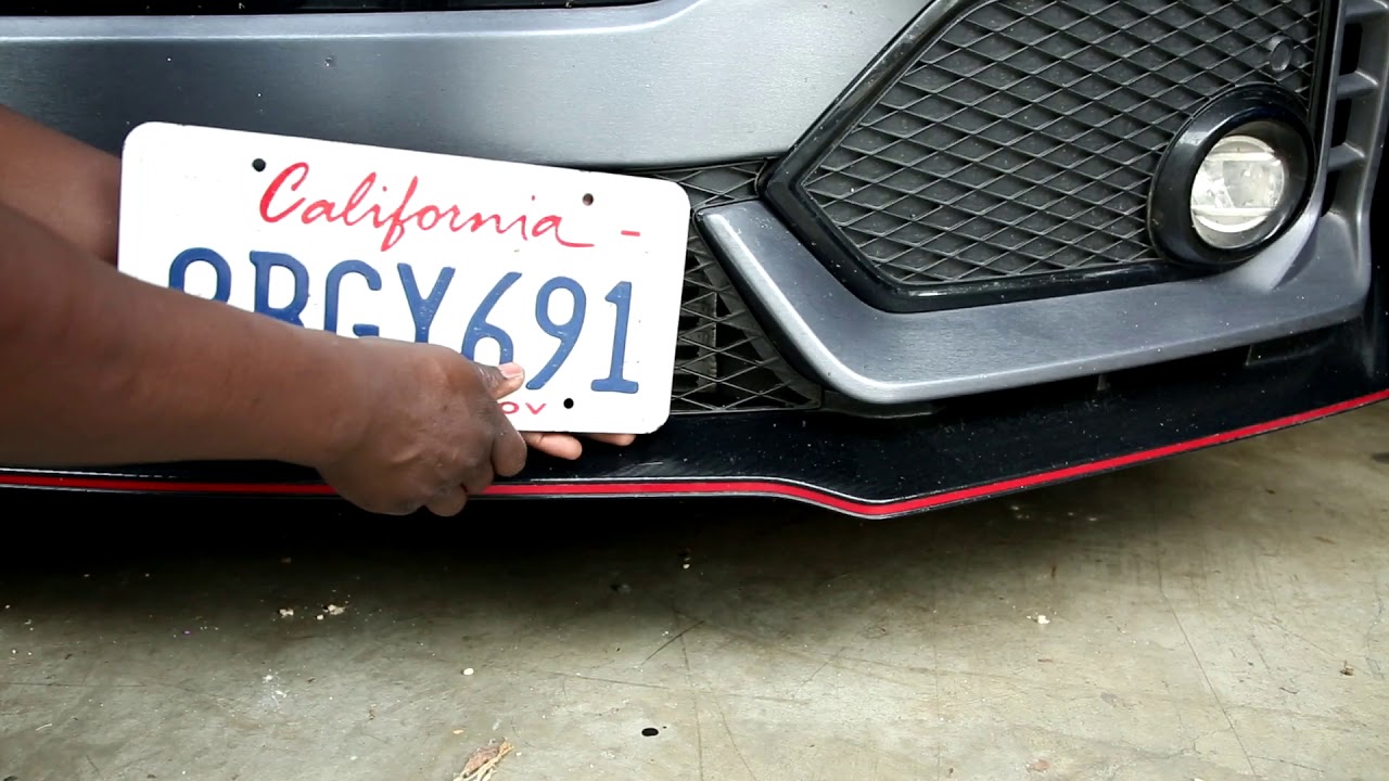 Temporary Mounting license plate Type R - YouTube