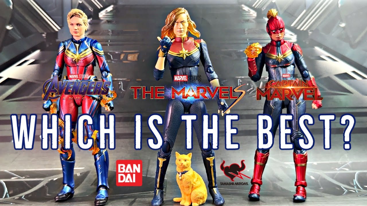 CAPTAIN MARVEL S.H. Figuarts Comparison. The Marvels vs Captain Marvel ...