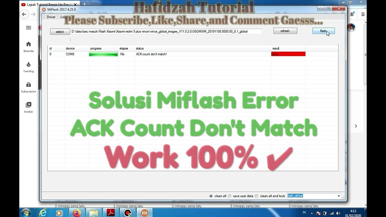 Solusi Miflash Error Saat Proses Flashing||Done 100% - YouTube