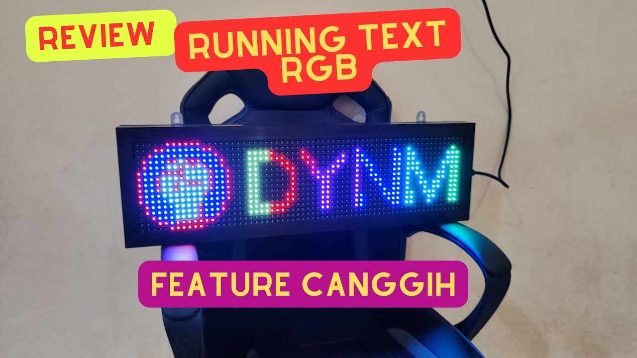 REVIEW RUNNING TEXT RGB FULL COLOR - YouTube