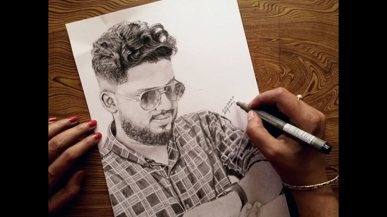 Photo realistic pencil drawing time lapse / drawing tutorial /pencil ...