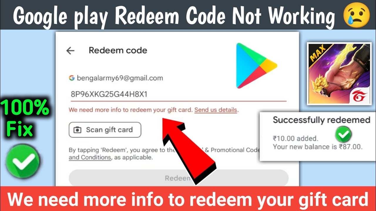 HOW TO SOLVE WE NEED MORE INFO TO REDEEM YOUR GIFT CARD SEND US DETAILS ...