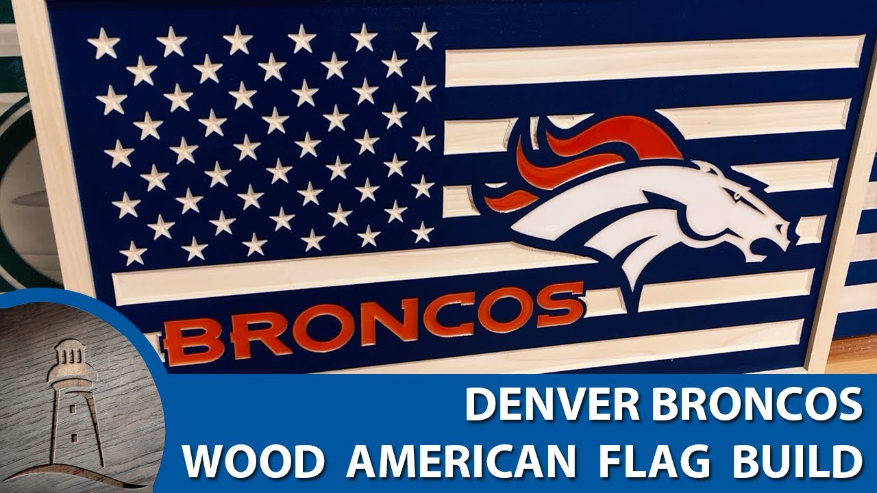 Wood Broncos American Flag with TotalBoat Epoxy Inlays - YouTube