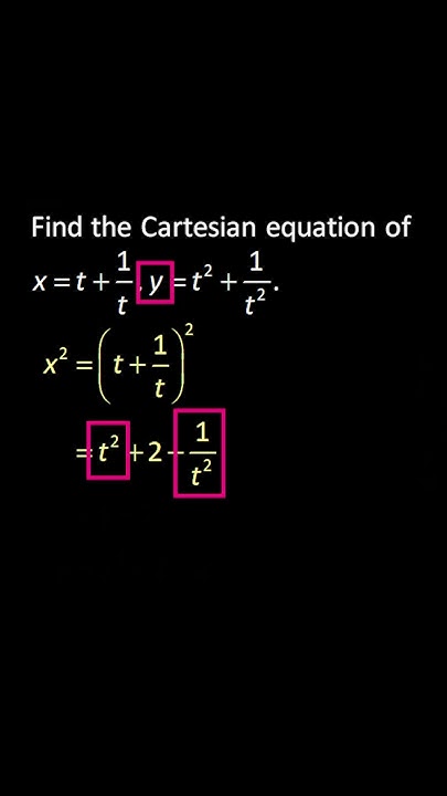 💯 Convert Parametric Equations to Cartesian Equations | Parabolas - YouTube
