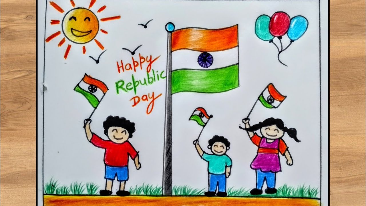 Republic day drawing easy / Happy republic day drawing # ...