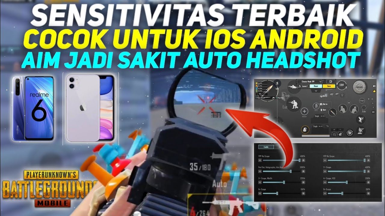LAYOUT 4 JARI 5 JARI & SENSITIVITAS TERBAIK ANDROID IOS PUBG MOBILE ...