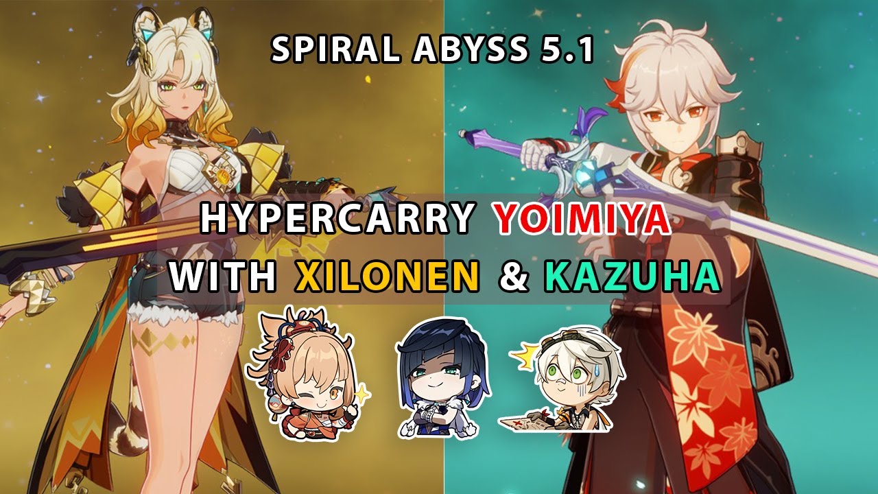 Hypercarry Yoimiya with Xilonen and Kazuha | Spiral Abyss 5.1 | - YouTube