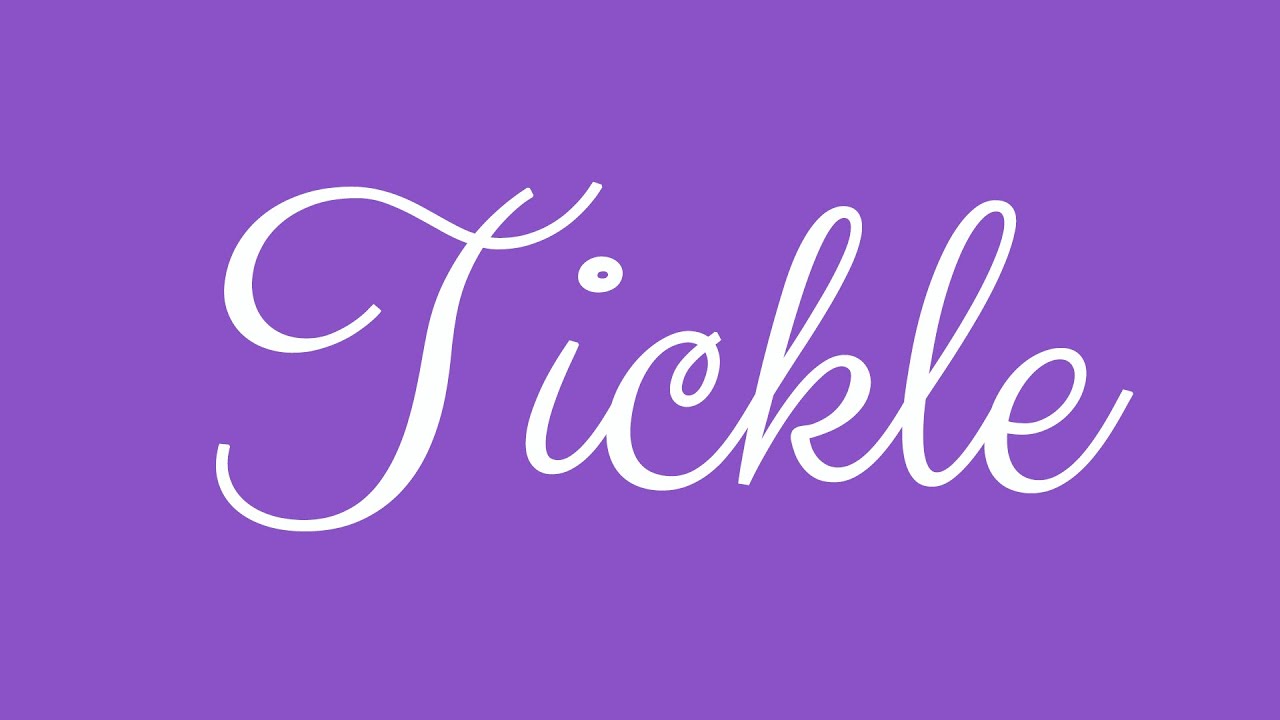 Learn how to Sign the Name Tickle Stylishly in Cursive Writing - YouTube