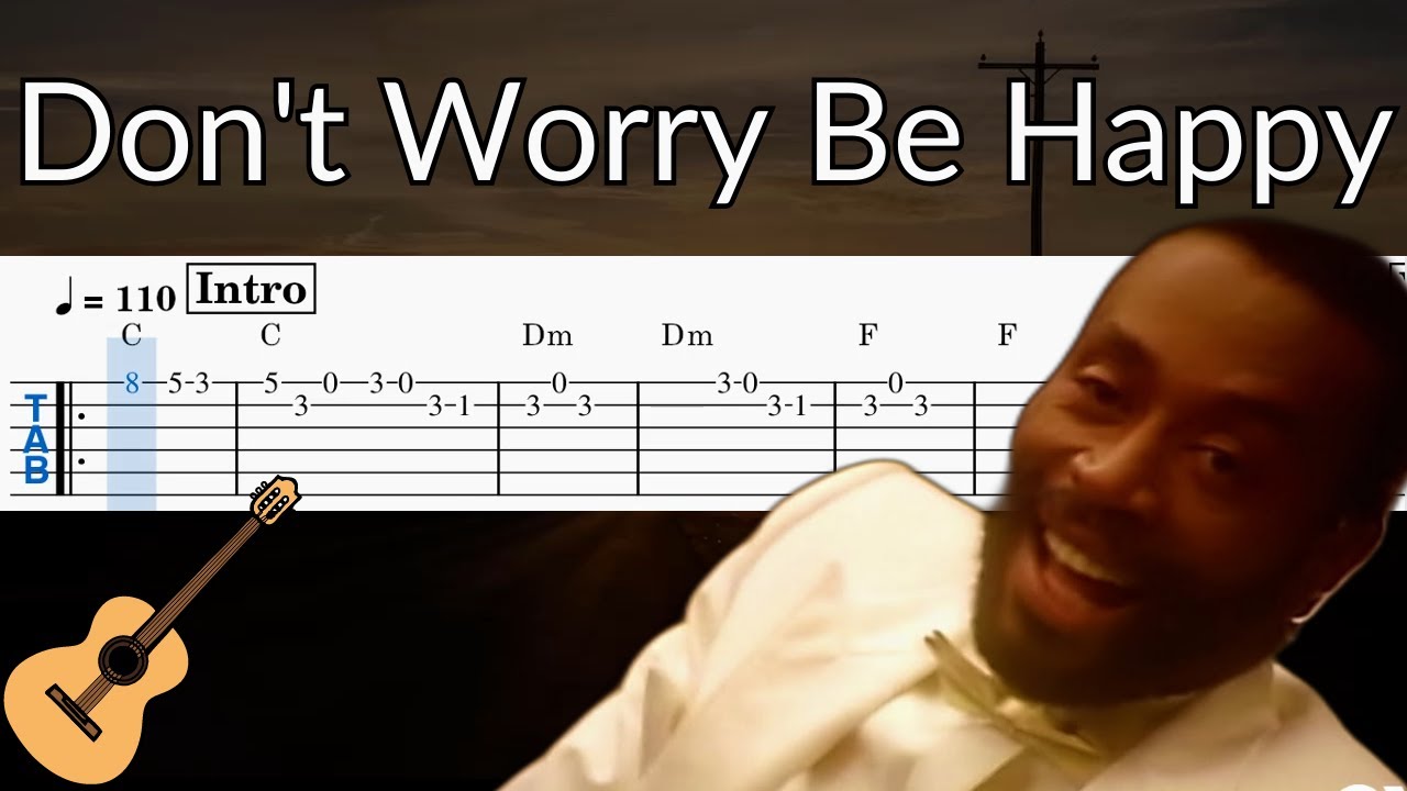 Don't Worry Be Happy - Guitar Solo Tab Easy - YouTube