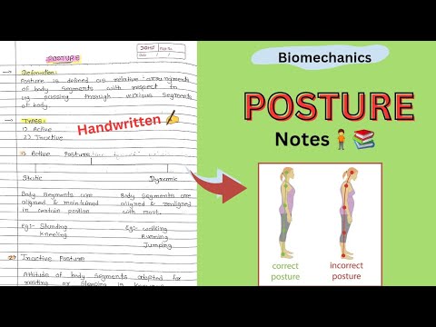 POSTURE NOTES🧍📚|| BIOMECHANICS|| Physiotherapy 2nd Yr 💥 - YouTube