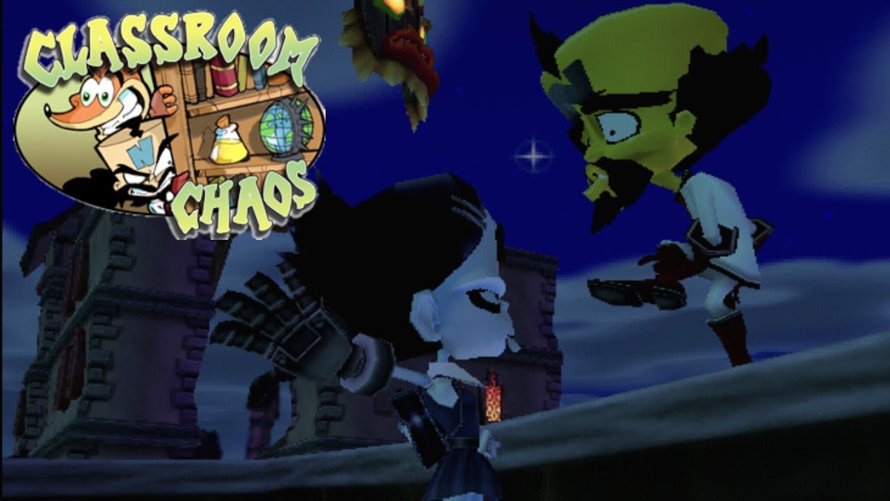 Crash Twinsanity Glitch Walkthrough: Classroom Chaos / Rooftop Rampage ...