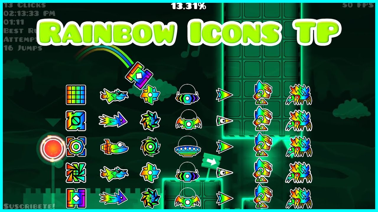 ¡RAINBOW ICONS TEXTURE PACK! (PORTED FOR MEDIUM) (ANDROID & STEAM) By ...