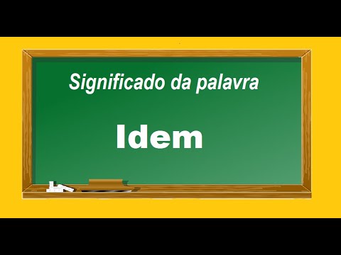 Significado da palavra Idem - YouTube