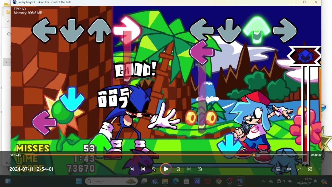 fnf vs sonic.exe sprites of hell s1 - YouTube