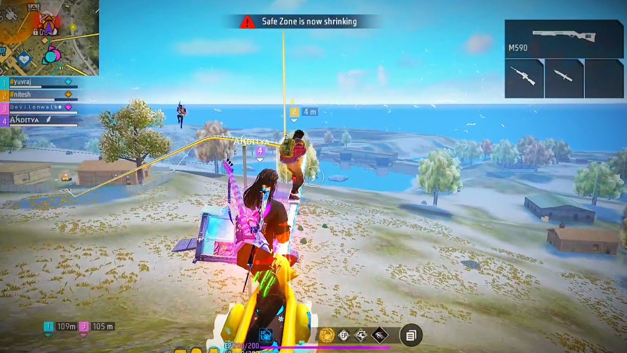 Gameplay with new Shotgun M590 || Free Fire new gun 🔫 M590 - YouTube