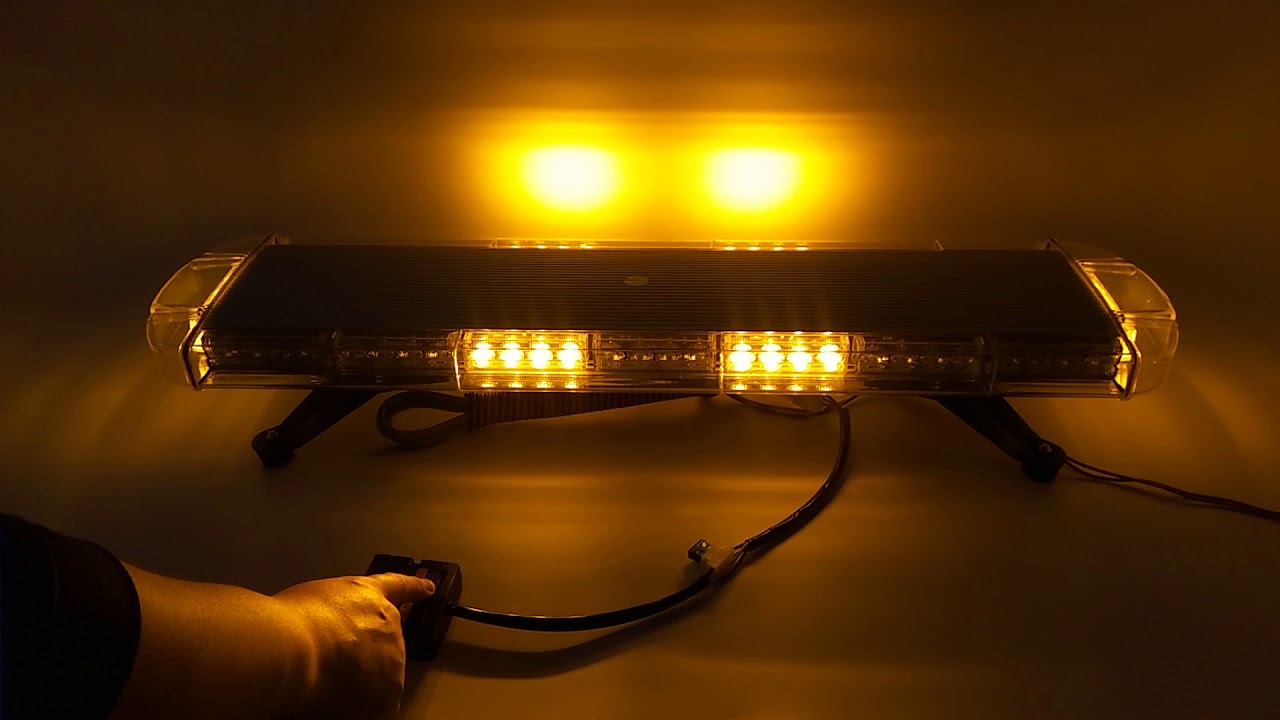 34" 64 LED Amber Security Flashing Emergency Strobe Full Size Light Bar ...