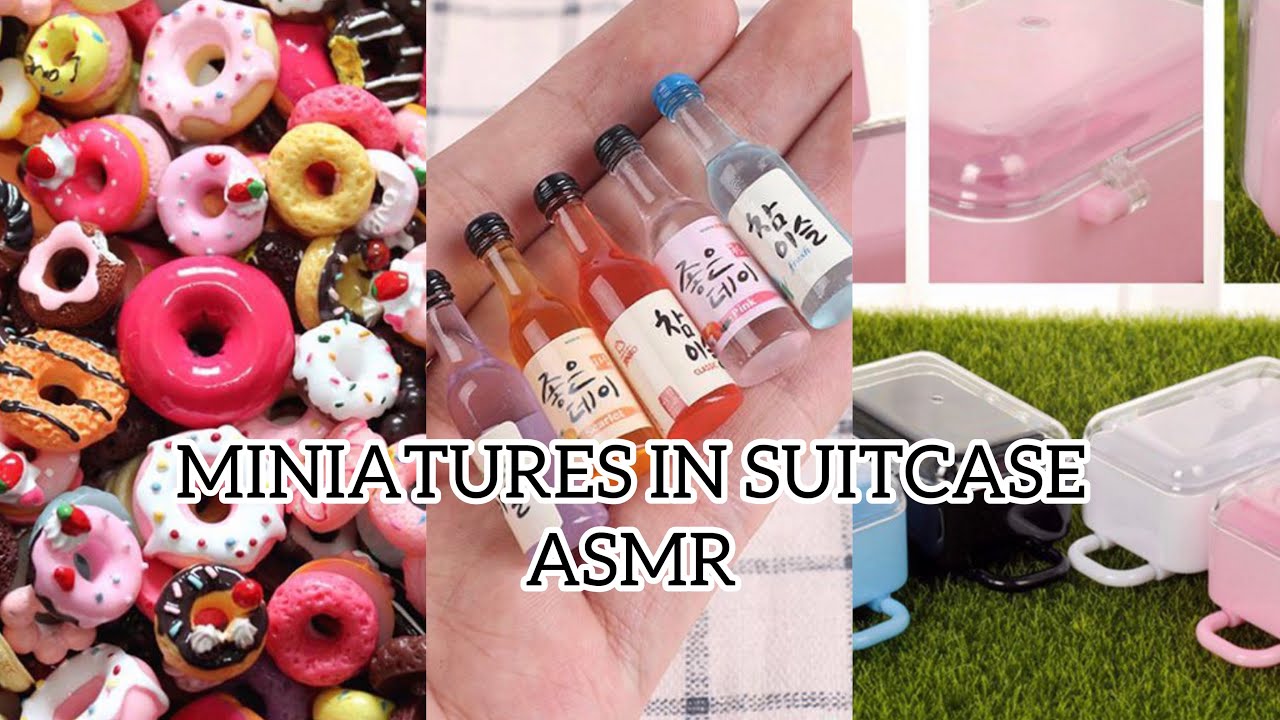 Miniatures in Suitcase! Enjoy the sound | ASMR | Mini Food & Drinks 🍺 ...