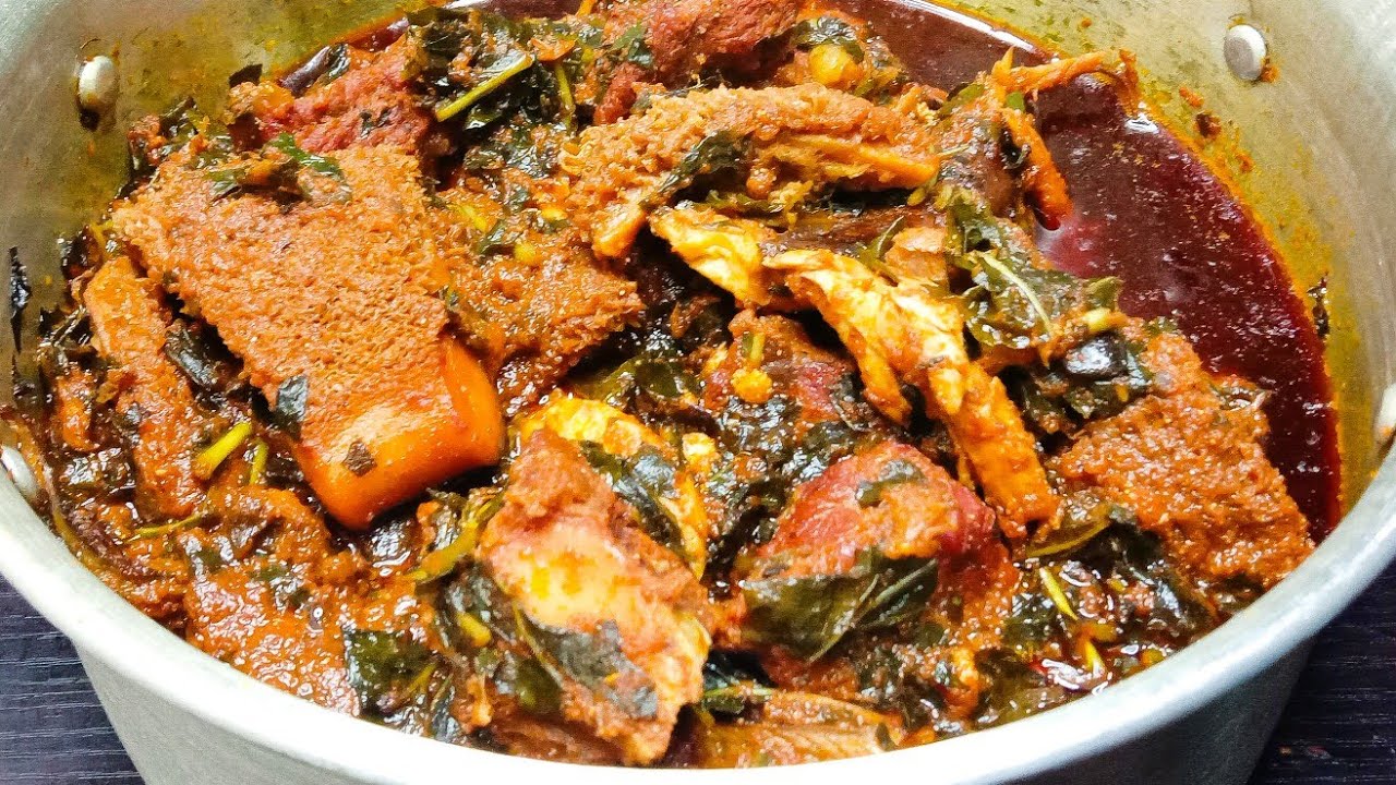 Vegetable Soup | HOW TO MAKE EFO IGBO - EFO GBAGBA | EGGPLANT LEAVES ...