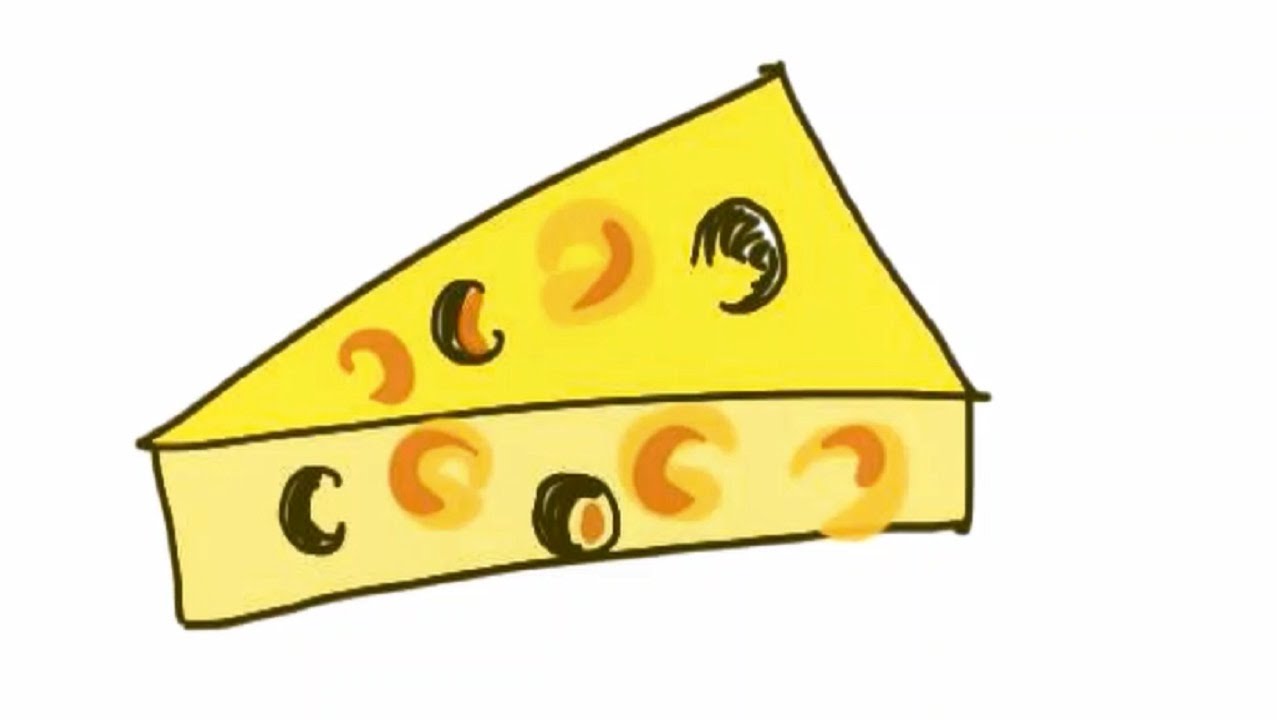 Cómo dibujar un QUESO paso a paso muy facil para niños. - YouTube