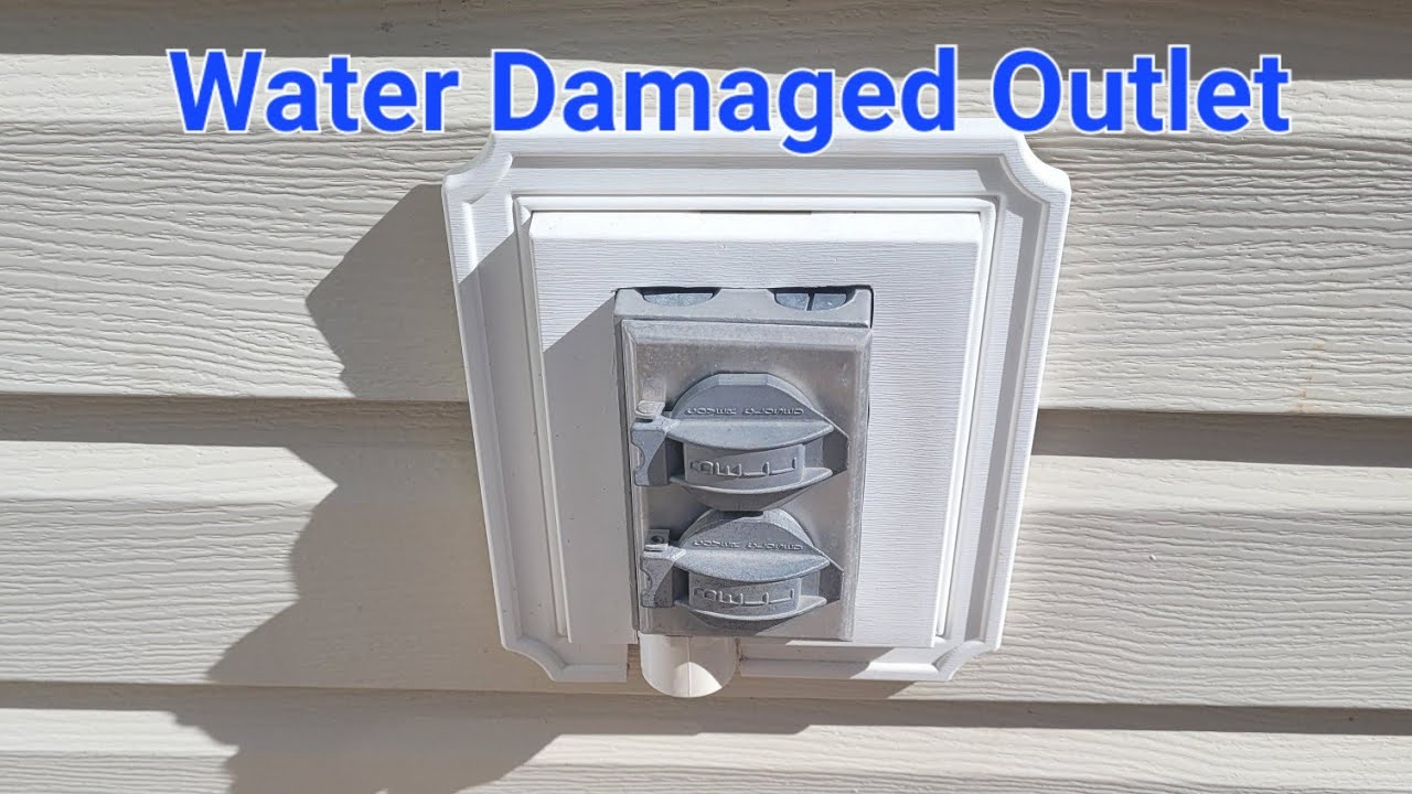 Water Damaged Exterior Outlet Replace & Upgrade - YouTube
