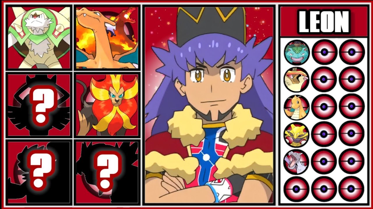 Leon Pokémon Team Kanto & Kalos Region Journeys - YouTube