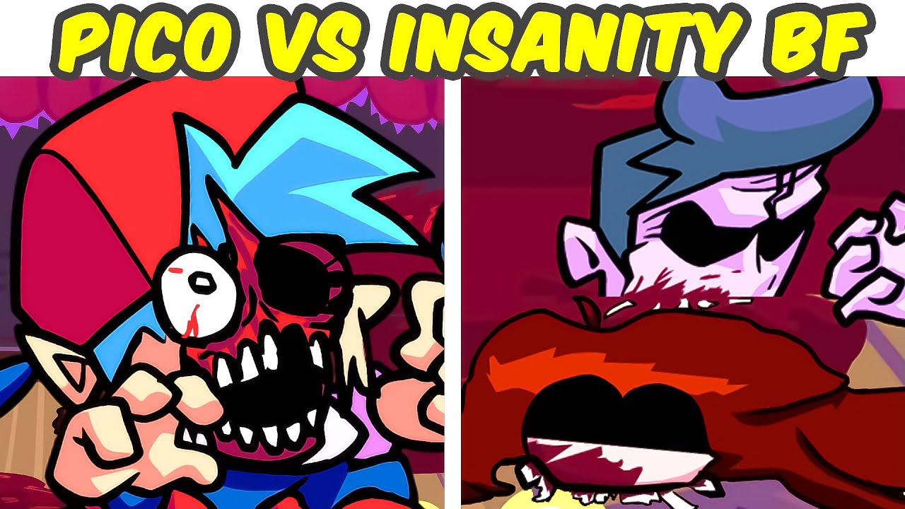 Friday Night Funkin Pico VS Insanity BF V1 DEMO WEEK (FNF MOD), But ...