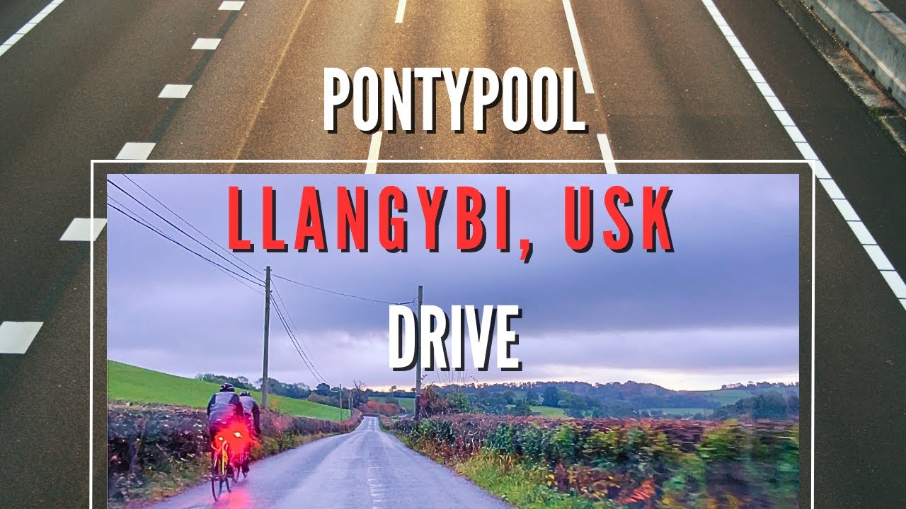 Pontypool - Llangybi Usk Wales Drive | A4042-Llangybi Road | October ...