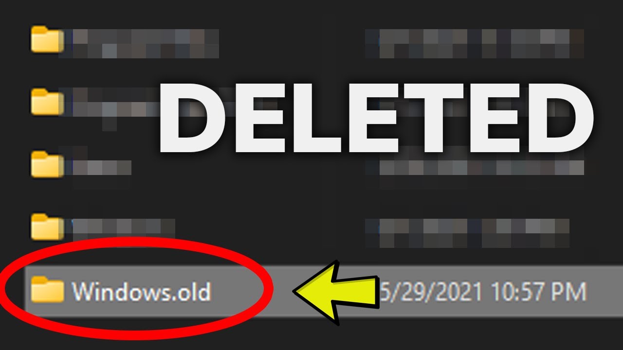 How to Delete Windows.old (Windows 10 21H1) - Free up Disk Space - YouTube