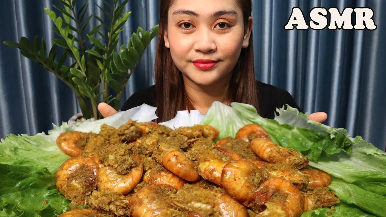 Real Mukbang | Stirred Fry Lobster Coconut Milk | by Lyda Kitchen. - YouTube
