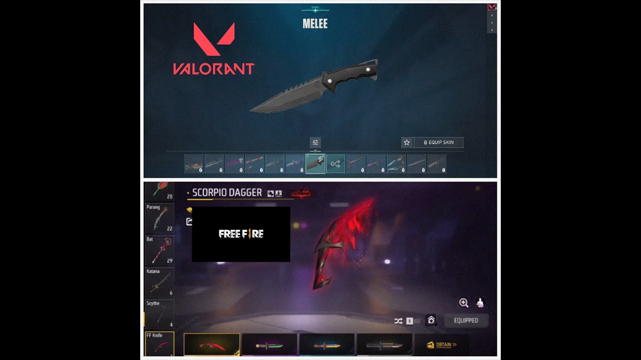 FREE FIRE VS VALORENT- GUN ANIMATION- GUN COMPARE - WHICH IS BEST #10 ...