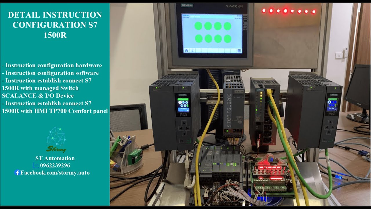 Detail configuration S7 1500R connection with I/O Device, HMI TP ...