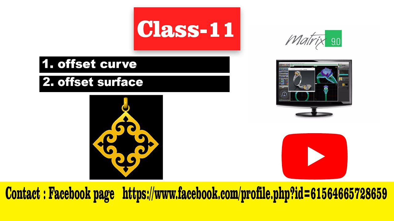 Class-11 #tools #offset_curve #rhinoceros #matrix9 #jwellery #cad #3d # ...