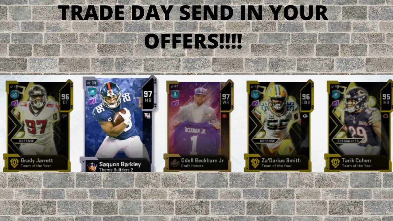 TRADE DAY SEND IN OFFERS!! MADDEN 20 ULTIMATE TEAM - YouTube