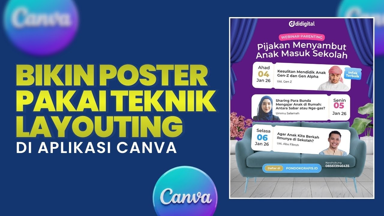 Cara Membuat Poster Menggunakan Teknik Layouting di Aplikasi Canva ...