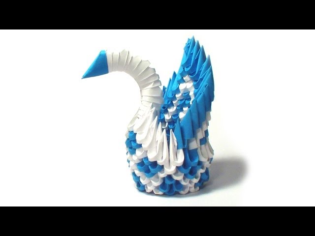 Origami 3d Diamond Pattern Swan Swan Paper Craft, Digital Template,