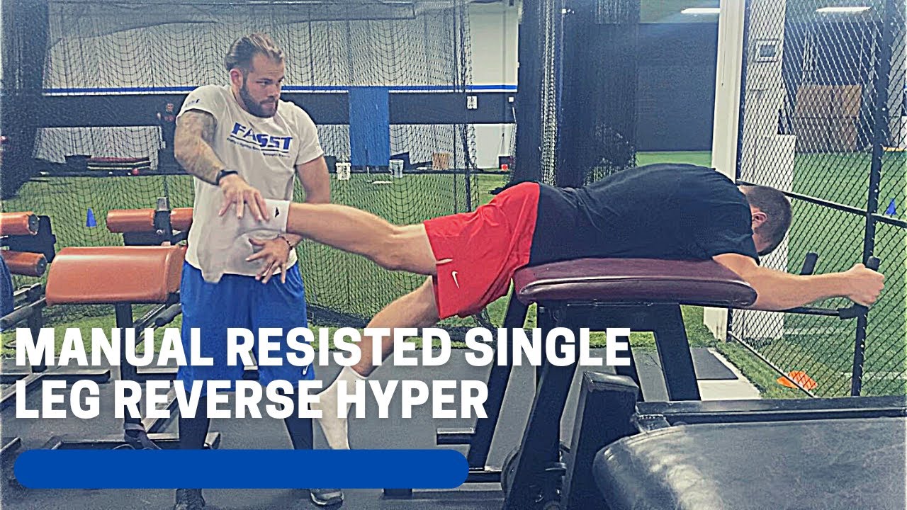 Manual Resisted Single Leg Reverse Hypers - YouTube