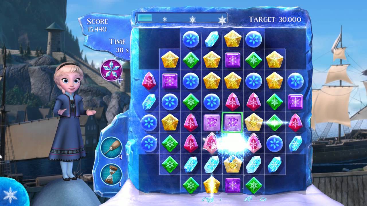 Disneys Frozen Free Fall Snowball Fight Level 18 No Boosters 3 Stars ...