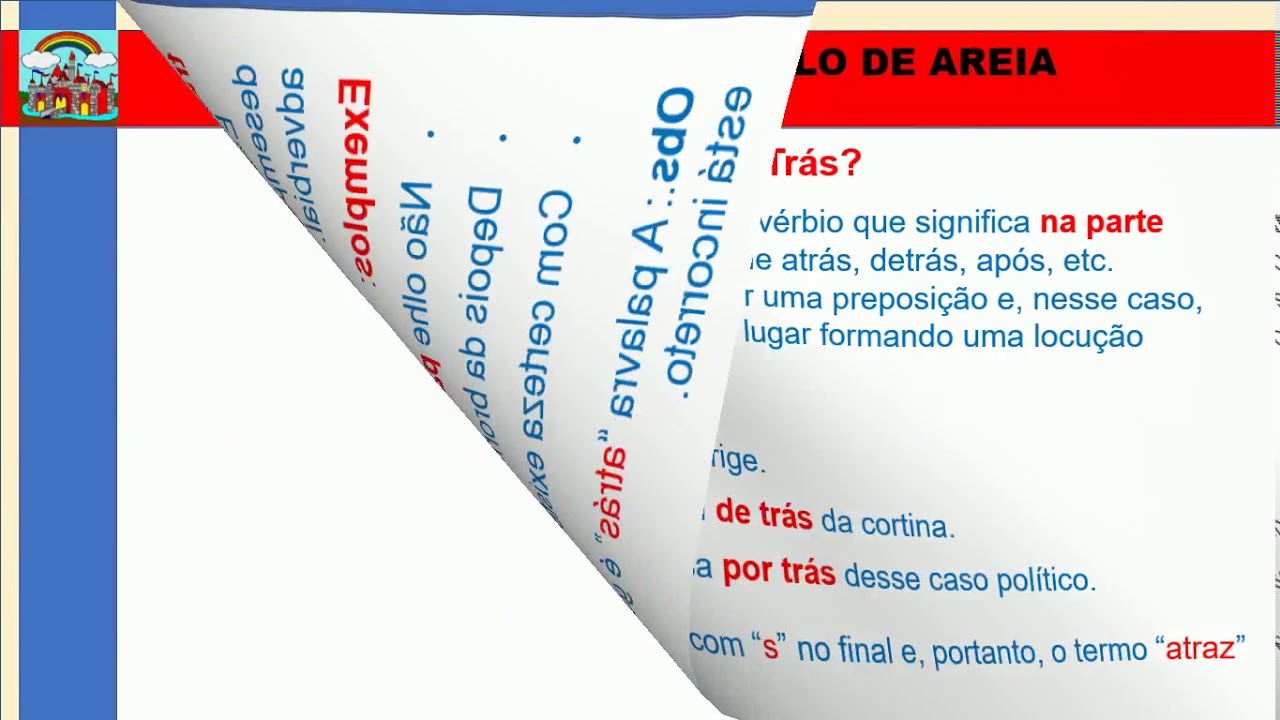 5º ano - Português: Emprego do Trás, Traz ou Atrás (18/11) - YouTube