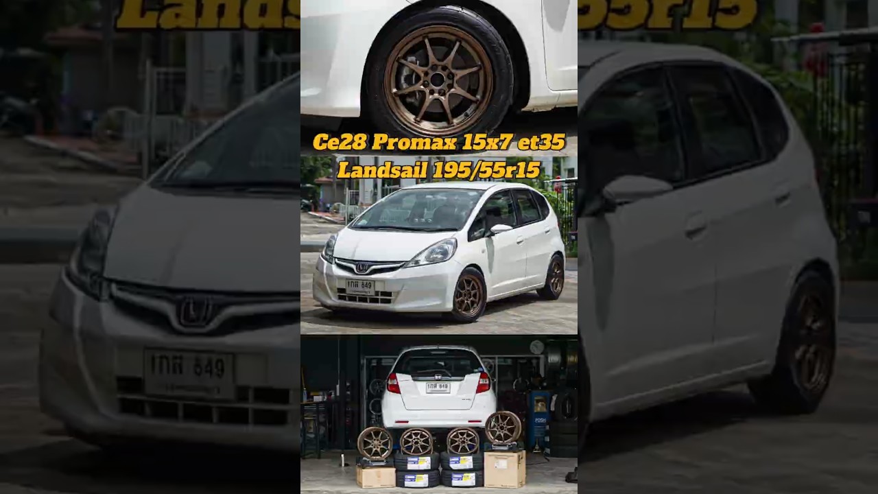 Honda Jazz GE ล้อ Ce28 Promax 15x7 et35 ยาง Landsail RS009 195/55r15 ...