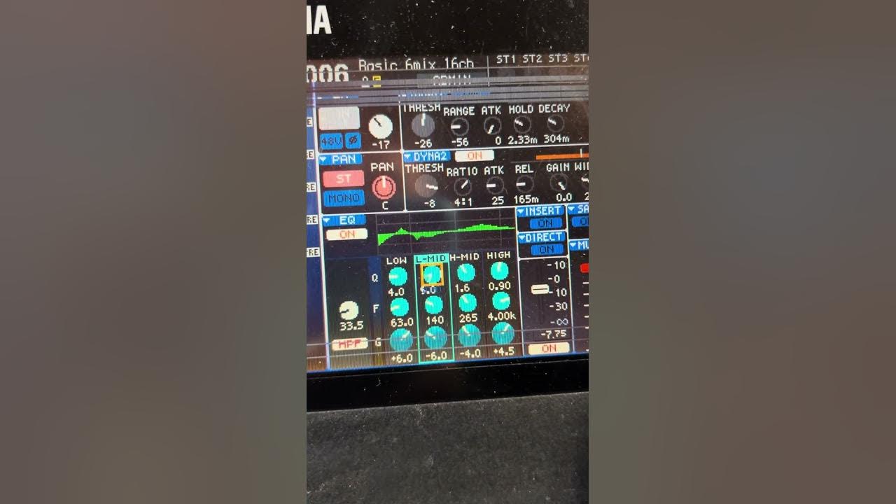 Yamaha LS9 kick drum settings/options - YouTube