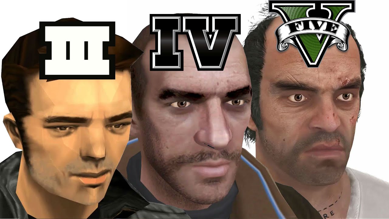 Evolution of Story character models in GTA series - YouTube