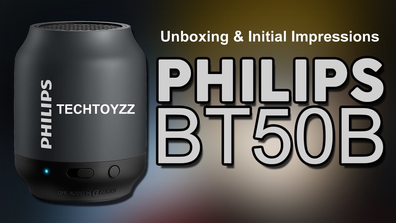 Philips BT50B Potable Bluetooth Speaker Unboxing and Initial ...