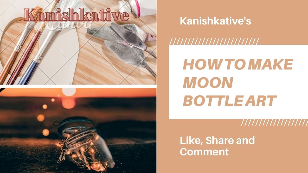 How to make a moon 🌙 bottle art - YouTube