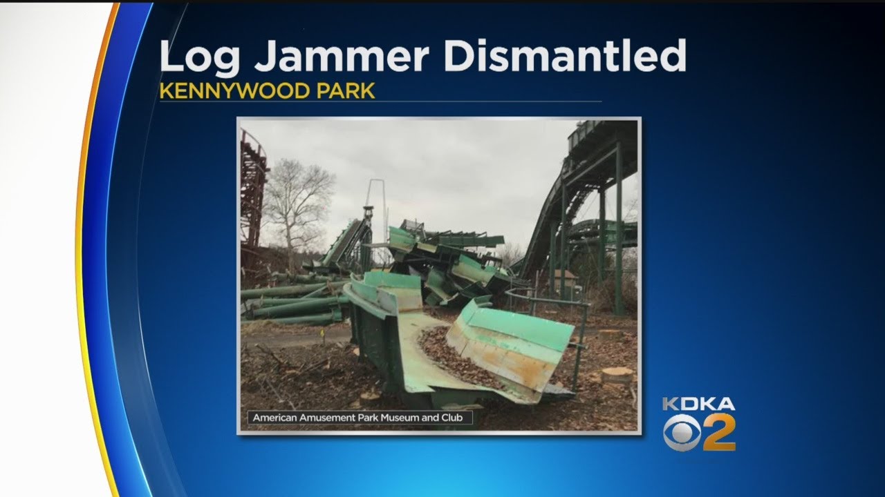 Photos Show Kennywood's Log Jammer Being Dismantled - YouTube