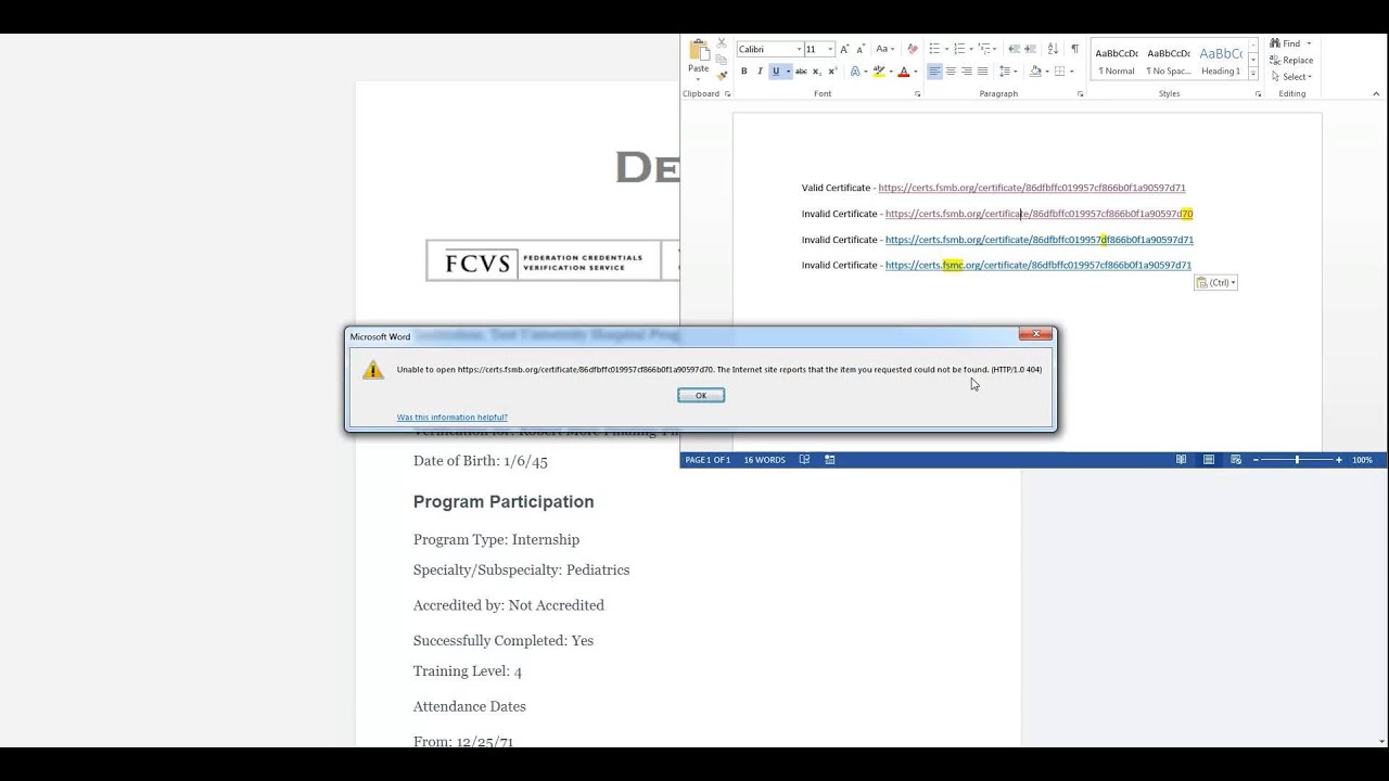 Certificate URL Is Tamper Proof - YouTube
