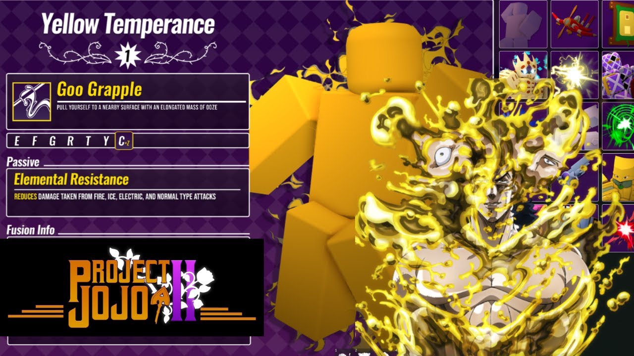 Yellow Temperance Showcase! | Project Jojo 2 - YouTube