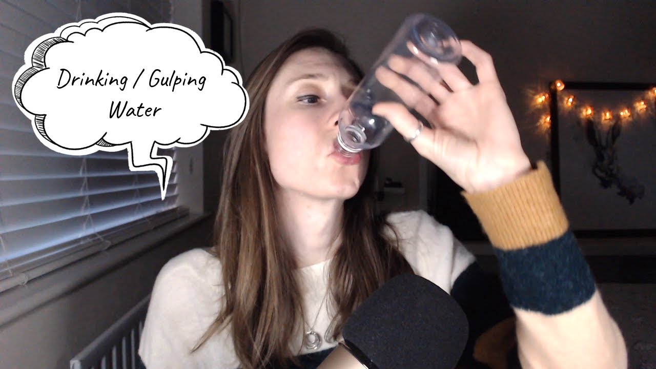 Asmr Gulping Water Drinking And Swallowing Whispering Request