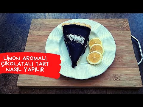 ÇOK HAFİF LİMON AROMALI ÇİKOLATA SOSLU TART TARİFİ 🍋 | PRATİK TATLILAR