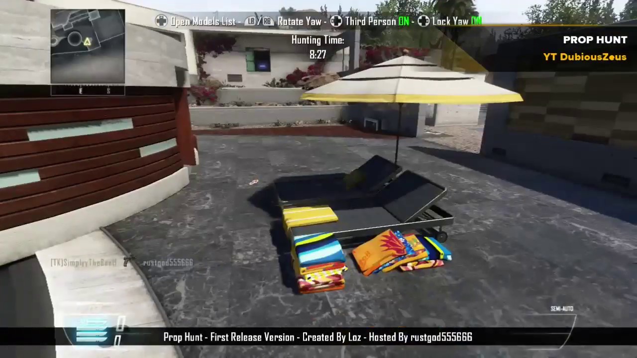 Call of duty bo2 modded gamemode Prop Hunt - YouTube